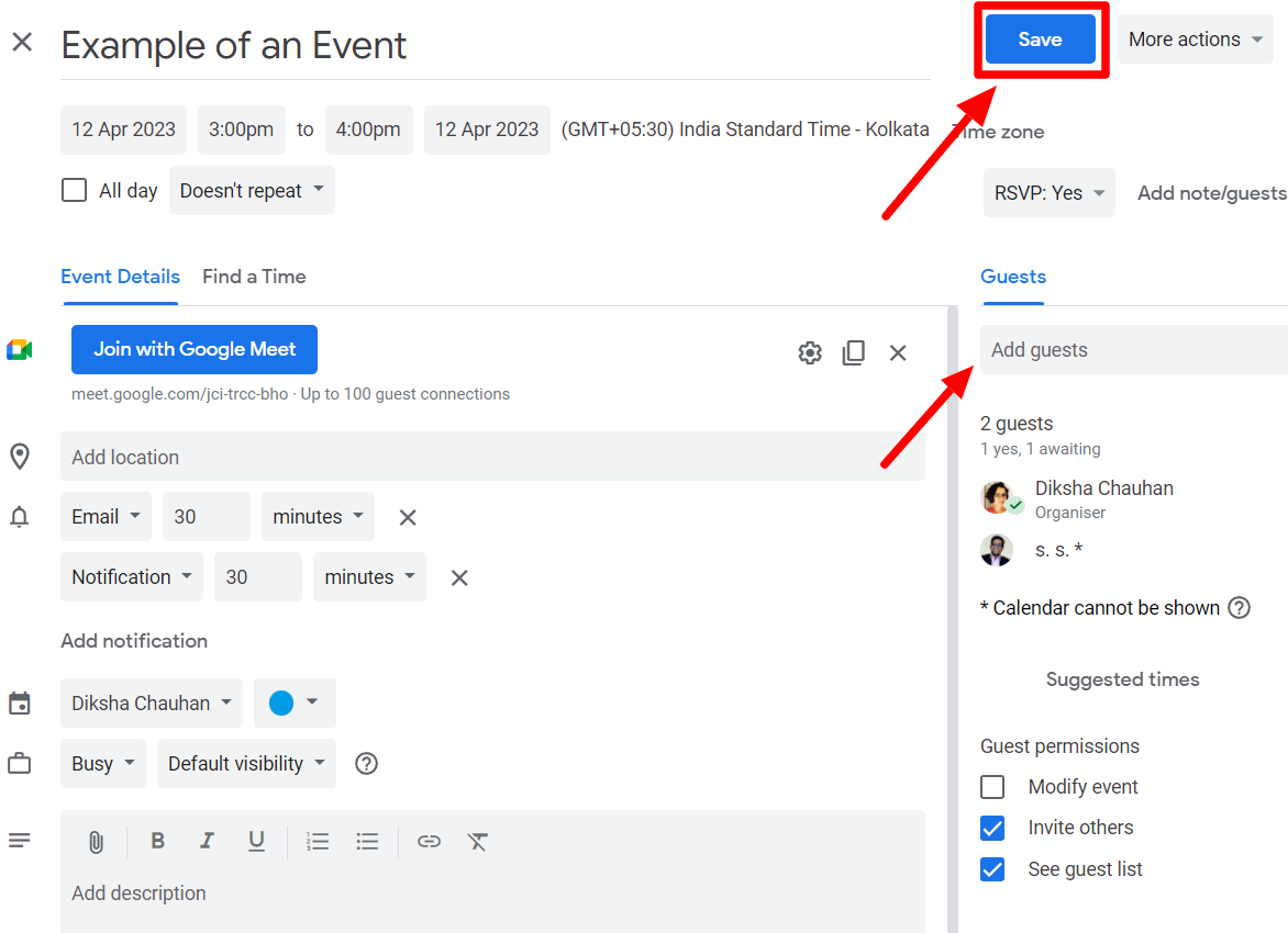 How To Send A Calendar Invite In Gmail